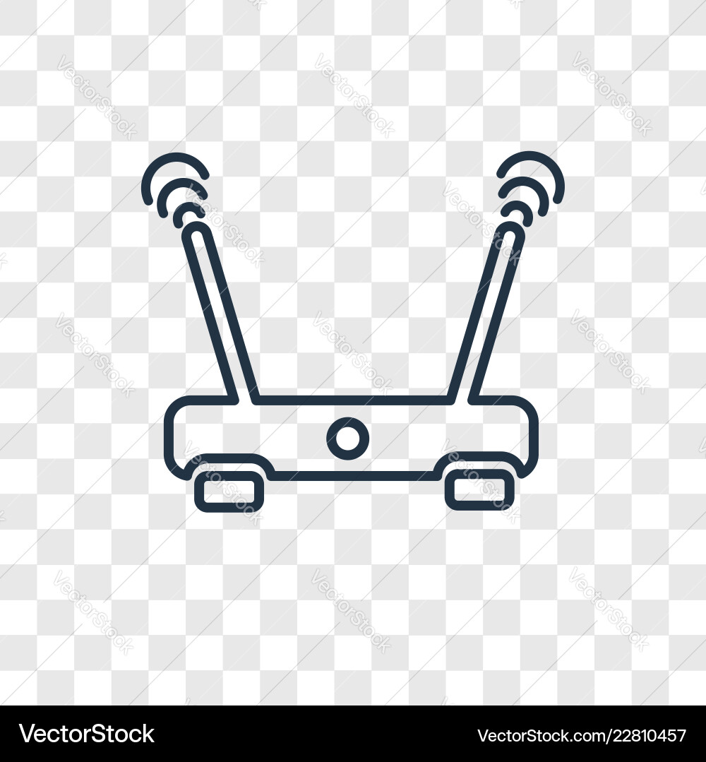 Wireless concept linear icon isolated Royalty Free Vector