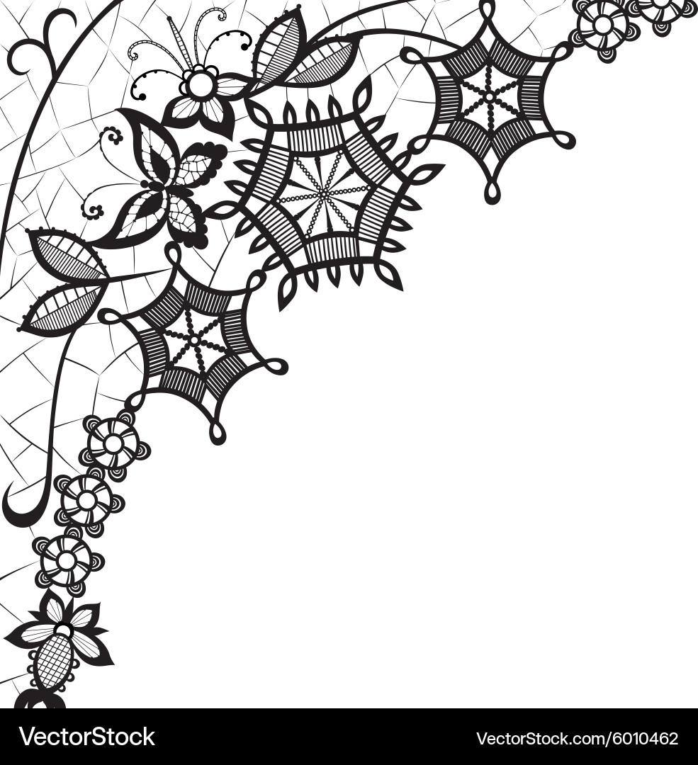 Abstract lace with elements of butterfly Vector Image