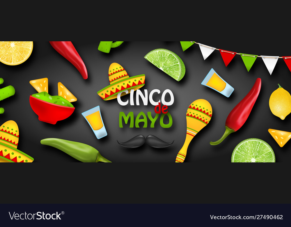 Cinco de mayo - may 5 holiday in mexico mexican Vector Image