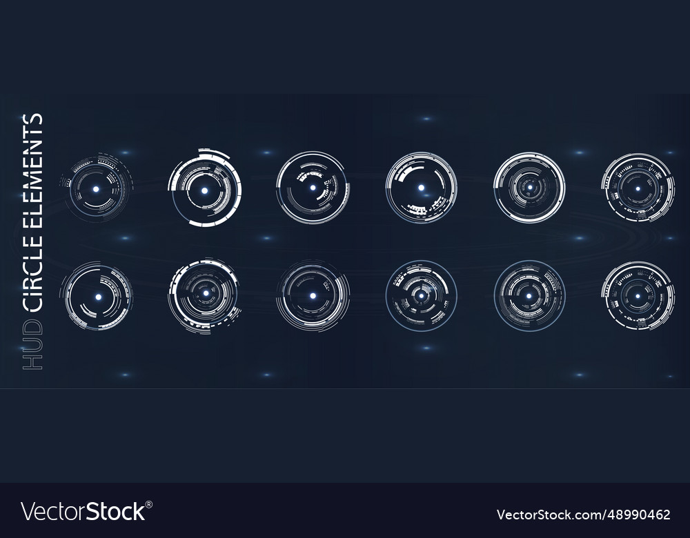 Circular data visualization Royalty Free Vector Image