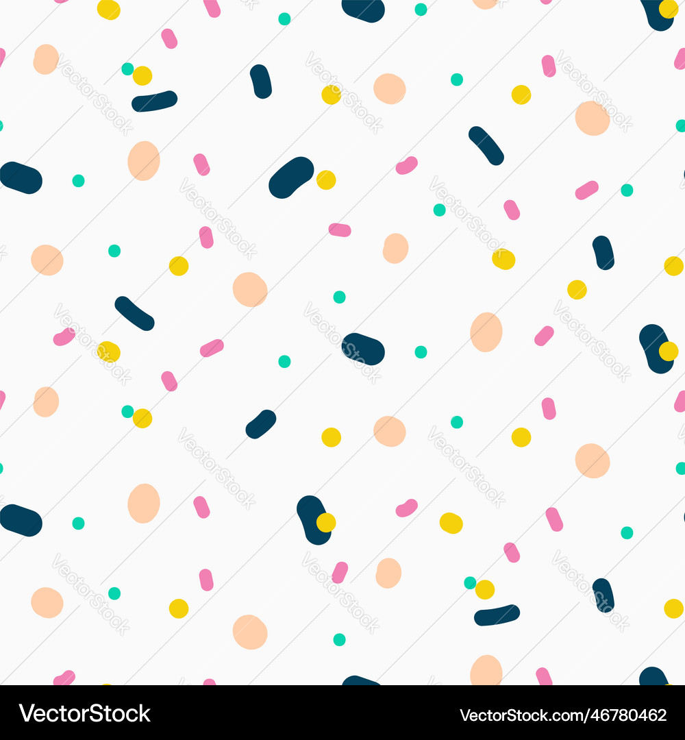 Colorful abstract confetti chaotic dots seamless Vector Image