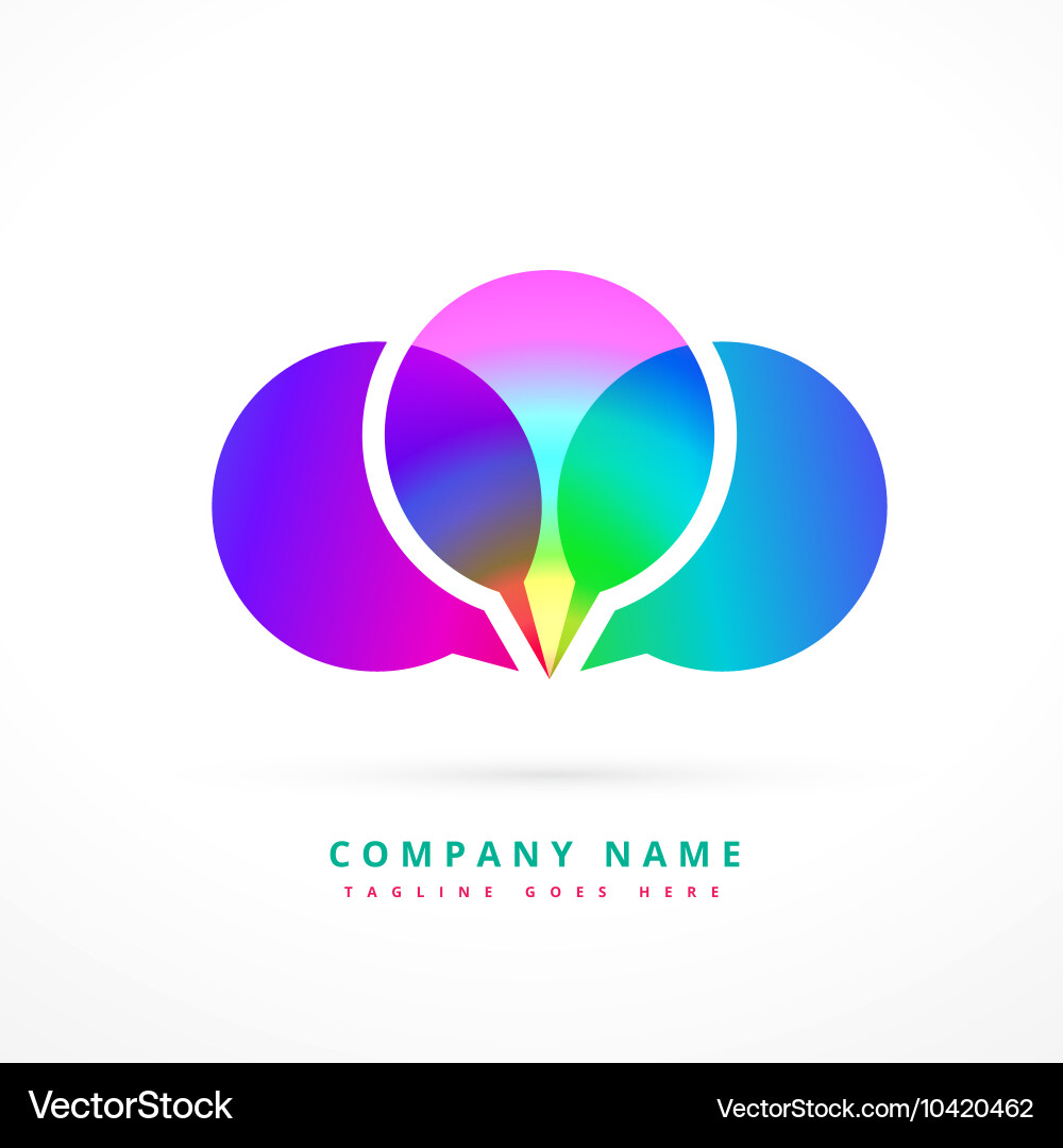 Colorful chat symbol logo template design Vector Image