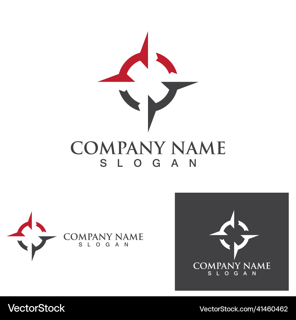 Compass logo signs and symbols template Royalty Free Vector