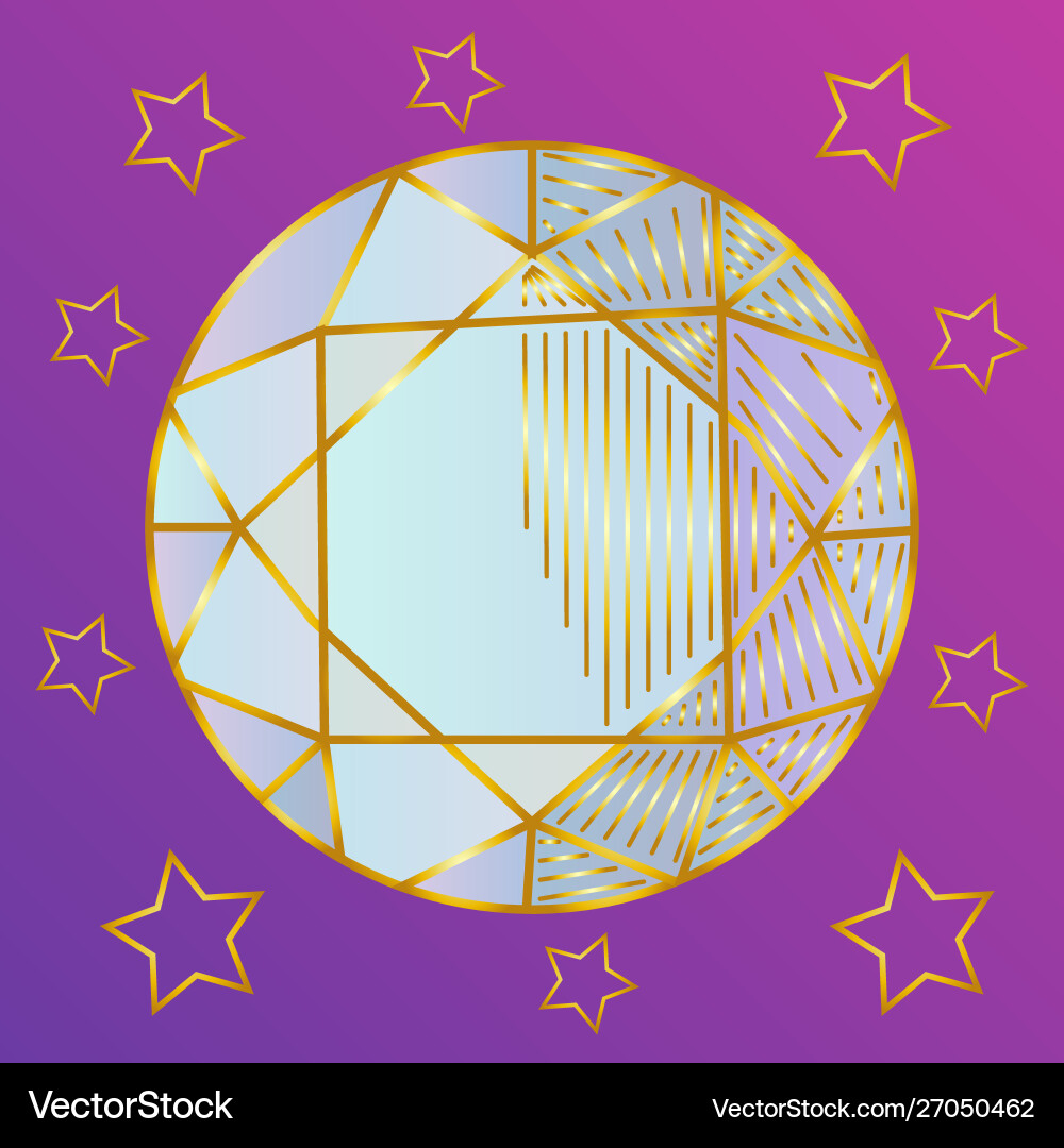 Stone crystalline gem and precious gemstone Vector Image
