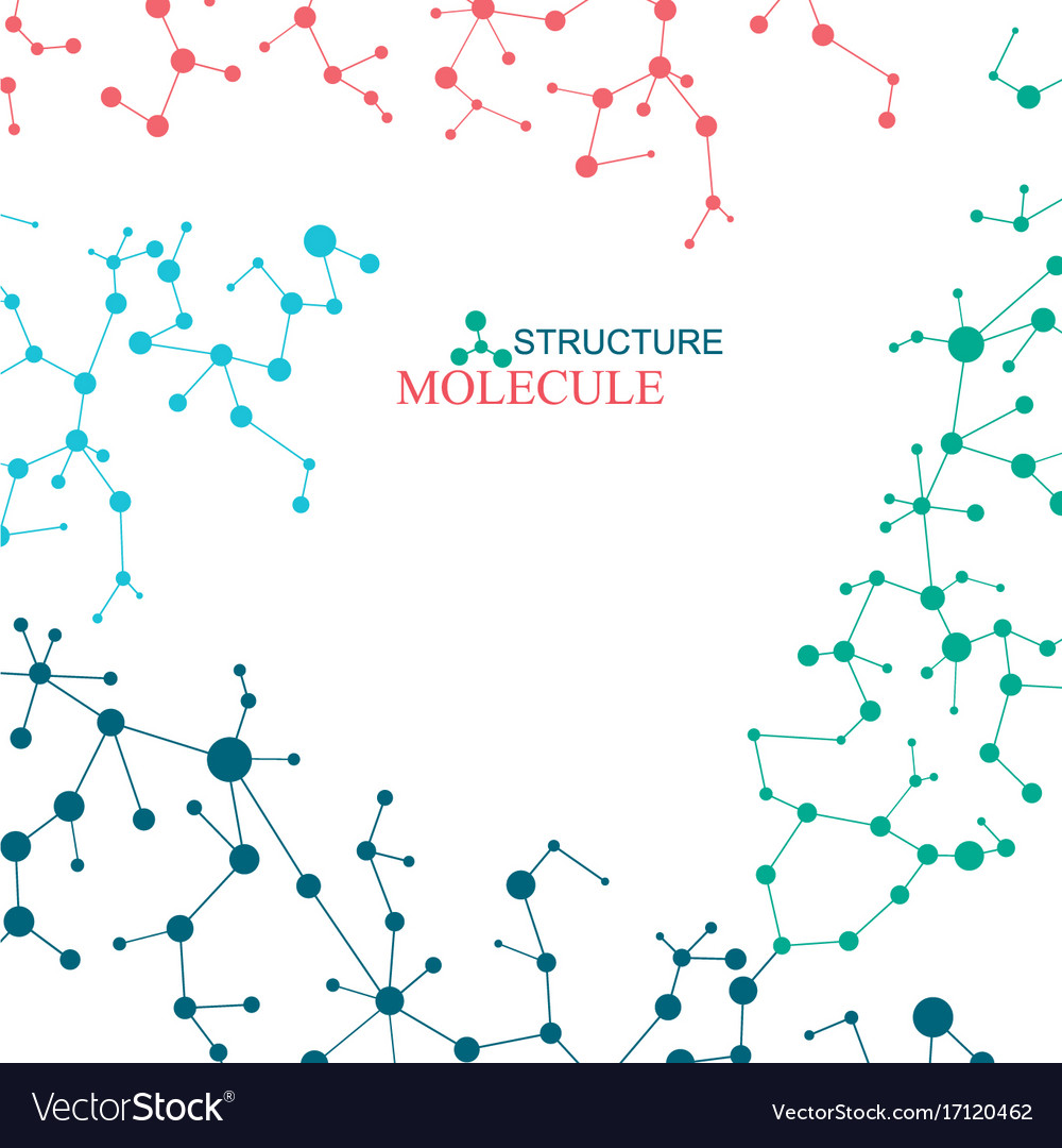 Structure molecule and communication dna atom Vector Image