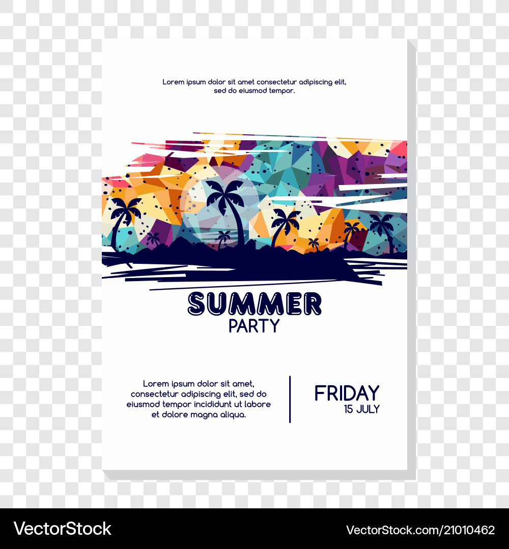 Summer holiday vacation theme art Royalty Free Vector Image