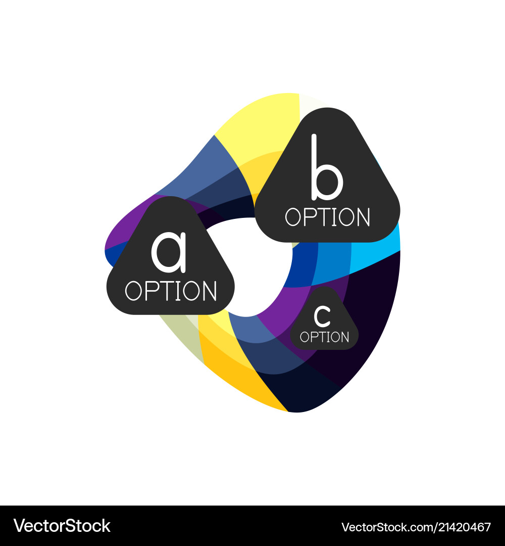 Abstract colorful geometric option infographics Vector Image