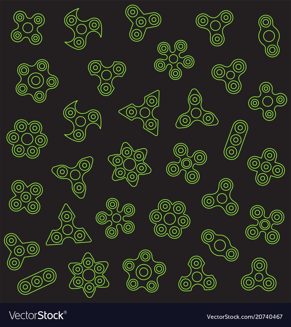 Fidget hand spinners seamless pattern background Vector Image