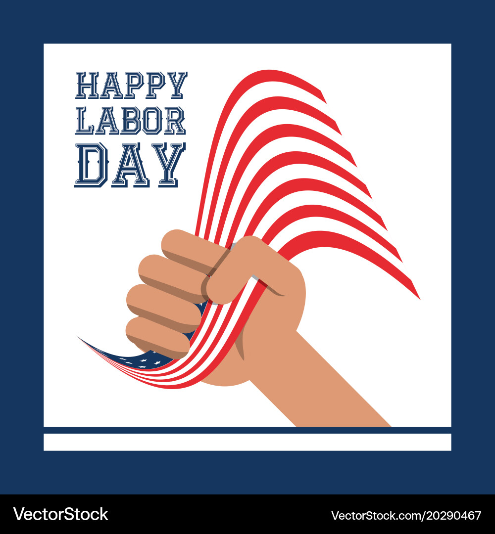 Hand symbol to labor day celebration Royalty Free Vector