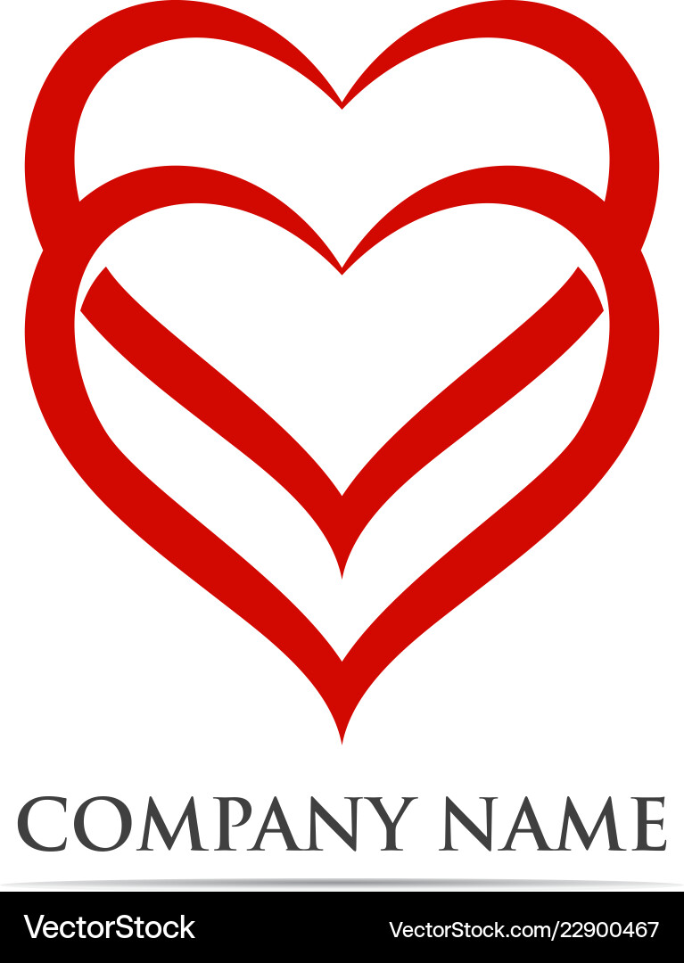Love red logo and symbol Royalty Free Vector Image
