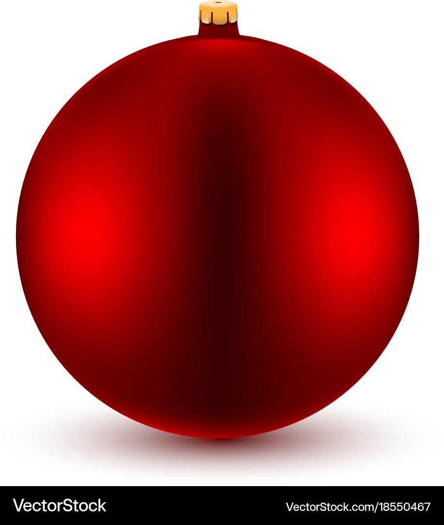 Red christmas ball Royalty Free Vector Image - VectorStock