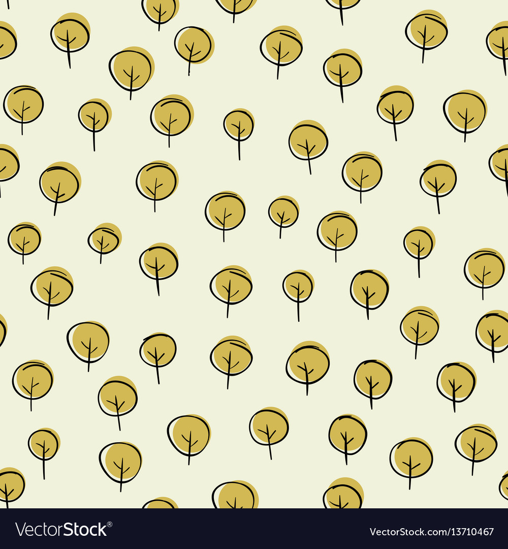 Seamless tree pattern Royalty Free Vector Image