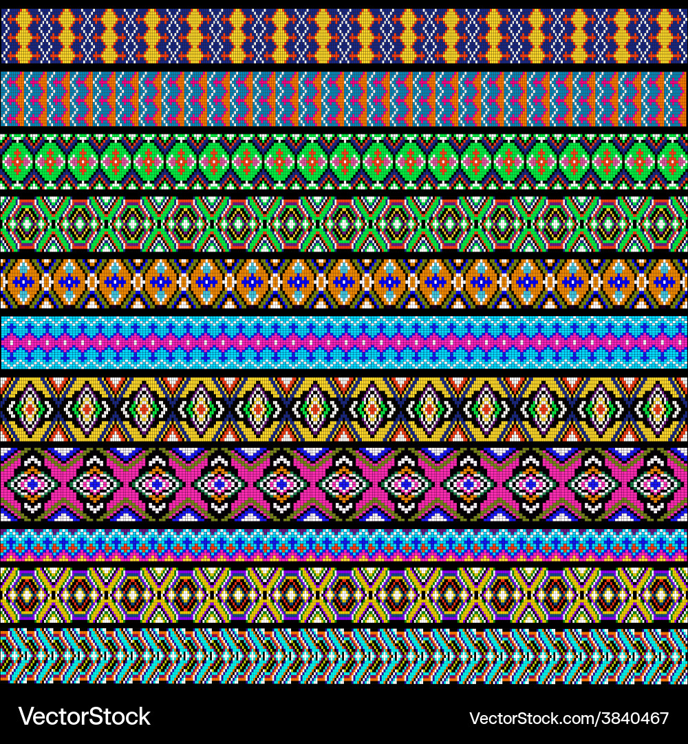 Set of ornamental strips Royalty Free Vector Image