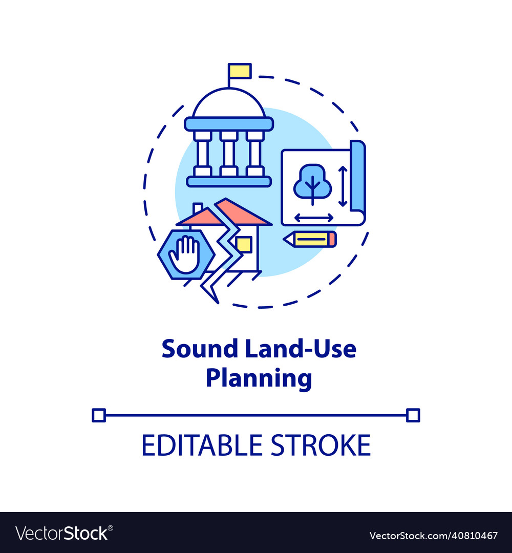 Sound land use planning concept icon Royalty Free Vector