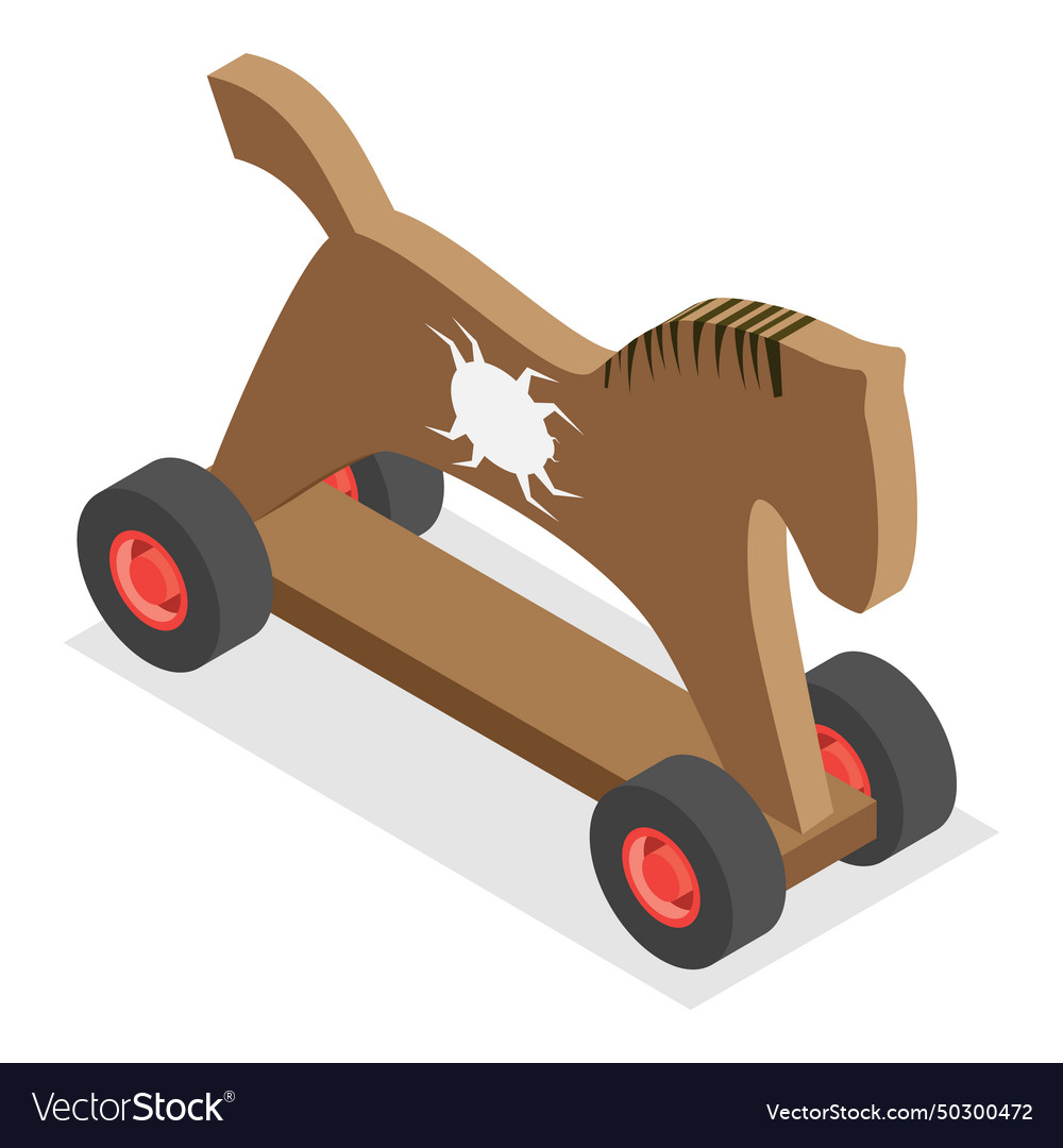 3d Isometric Flat Set Of Hacker Icons Item Vector Image