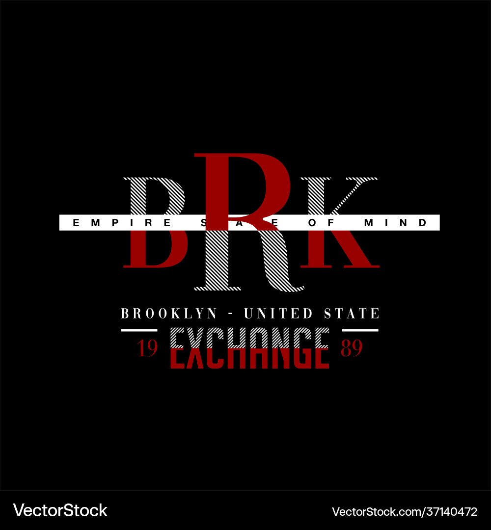 Brooklyn united state exchange simple vintage Vector Image