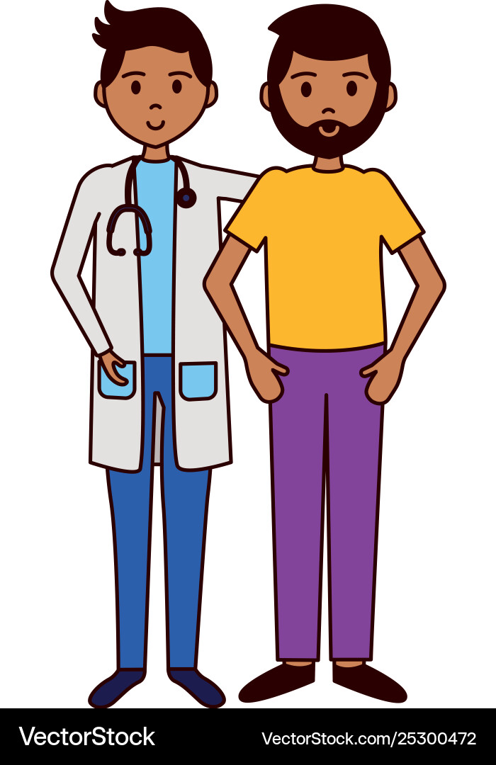 Doctor and patient man Royalty Free Vector Image