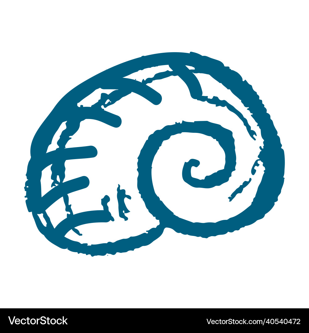 Icon in hand draw style drawing with wax crayons Vector Image