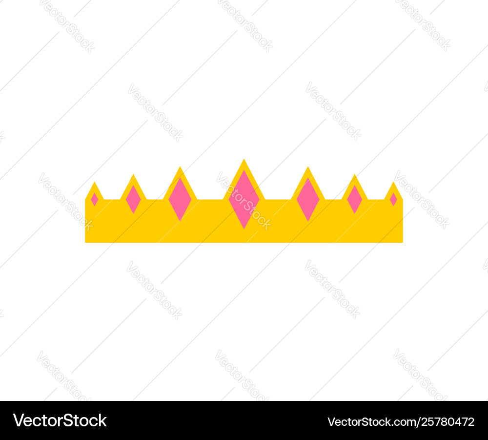 Prince crown isolated young king cap gold Vector Image