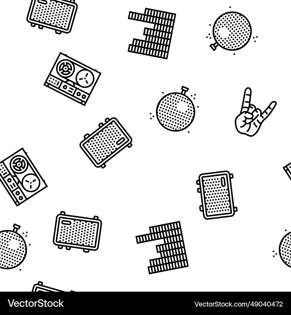 Retro music vintage style seamless pattern Vector Image