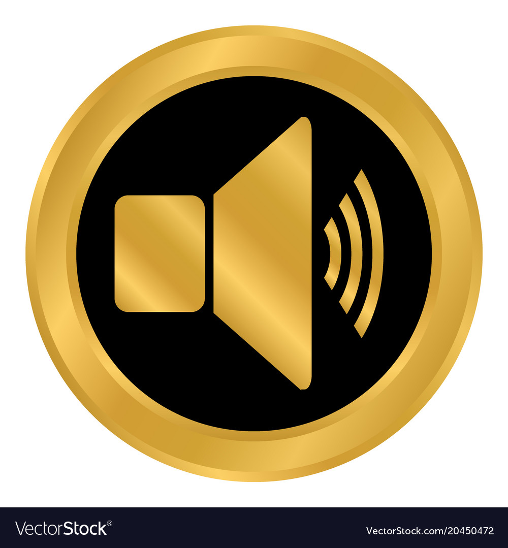 Speaker volume button Royalty Free Vector Image