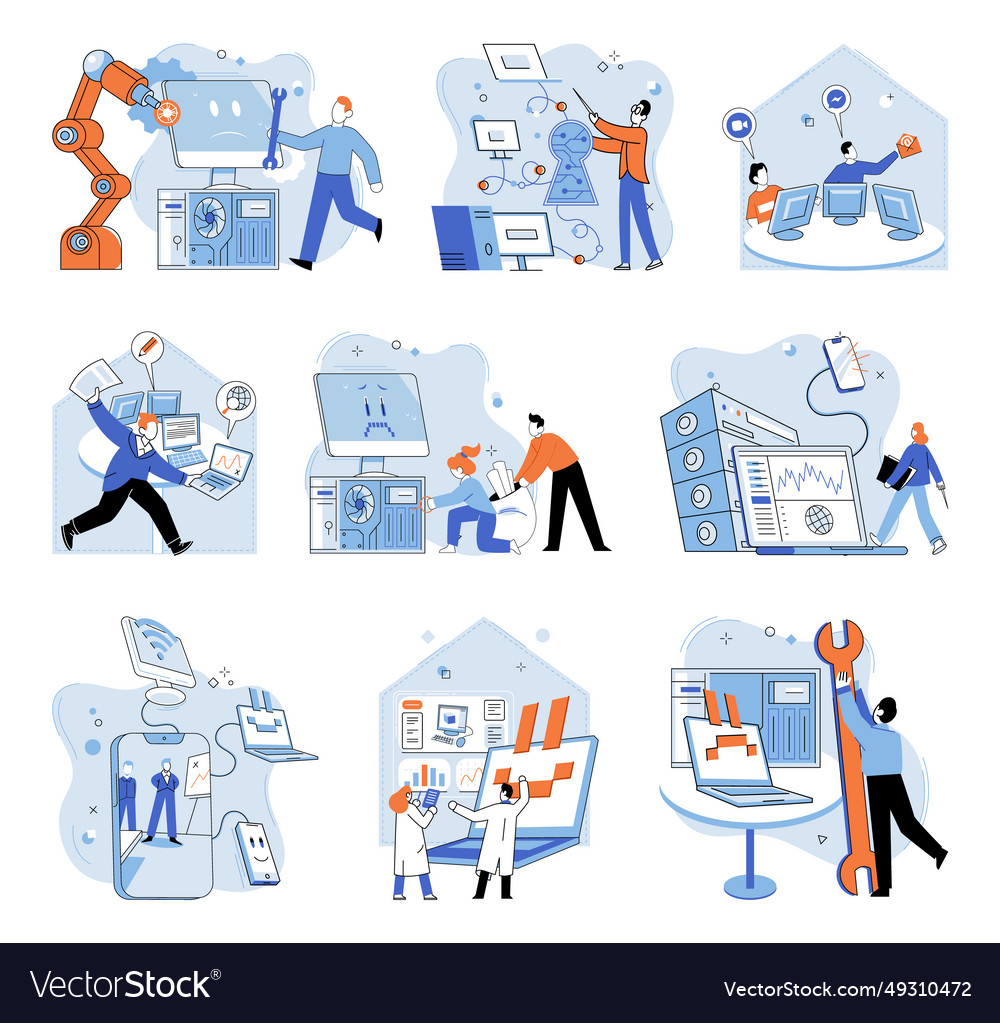 Technical support a assistant Royalty Free Vector Image