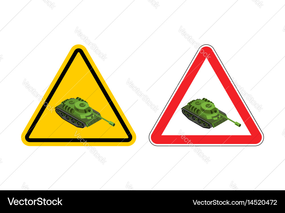 Warning sign of attention war Royalty Free Vector Image