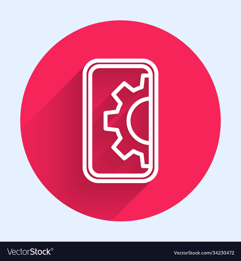 White line software web development programming Vector Image