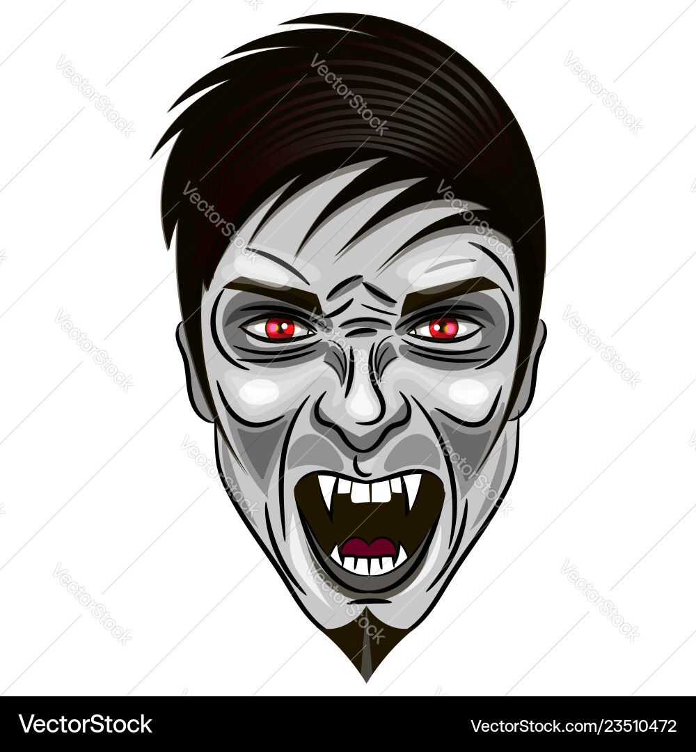Young beautiful vampire Royalty Free Vector Image