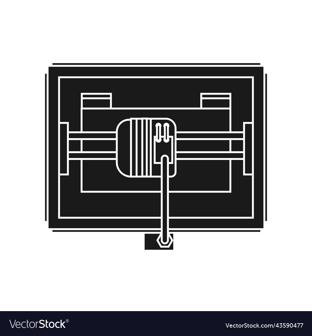 3d printer technology design icon solid black Vector Image