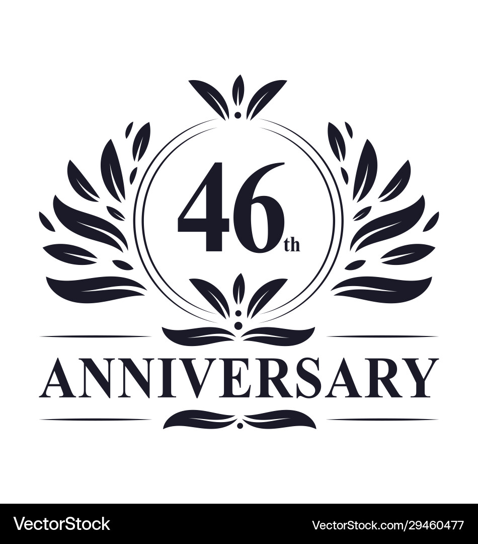 46th anniversary logo 46 years celebration Vector Image