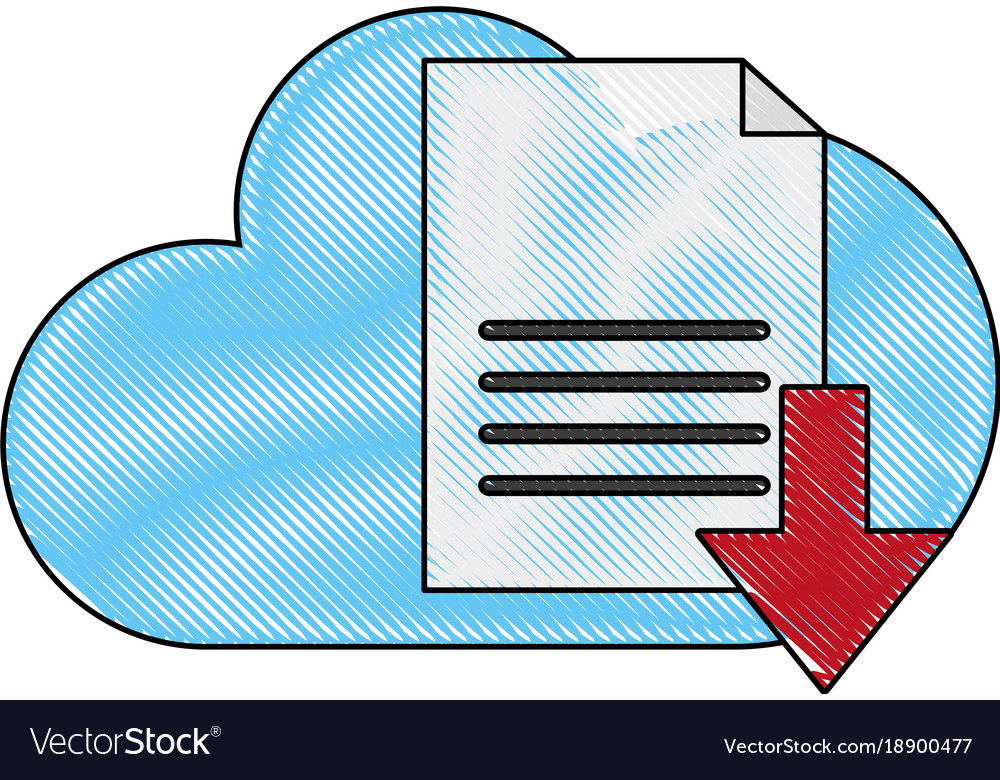 Cloud computing symbol Royalty Free Vector Image