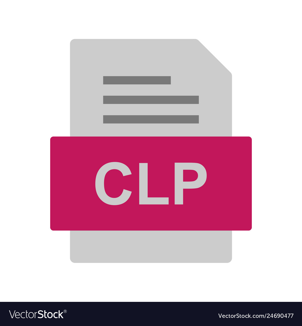 Clp File Document Icon Royalty Free Vector Image