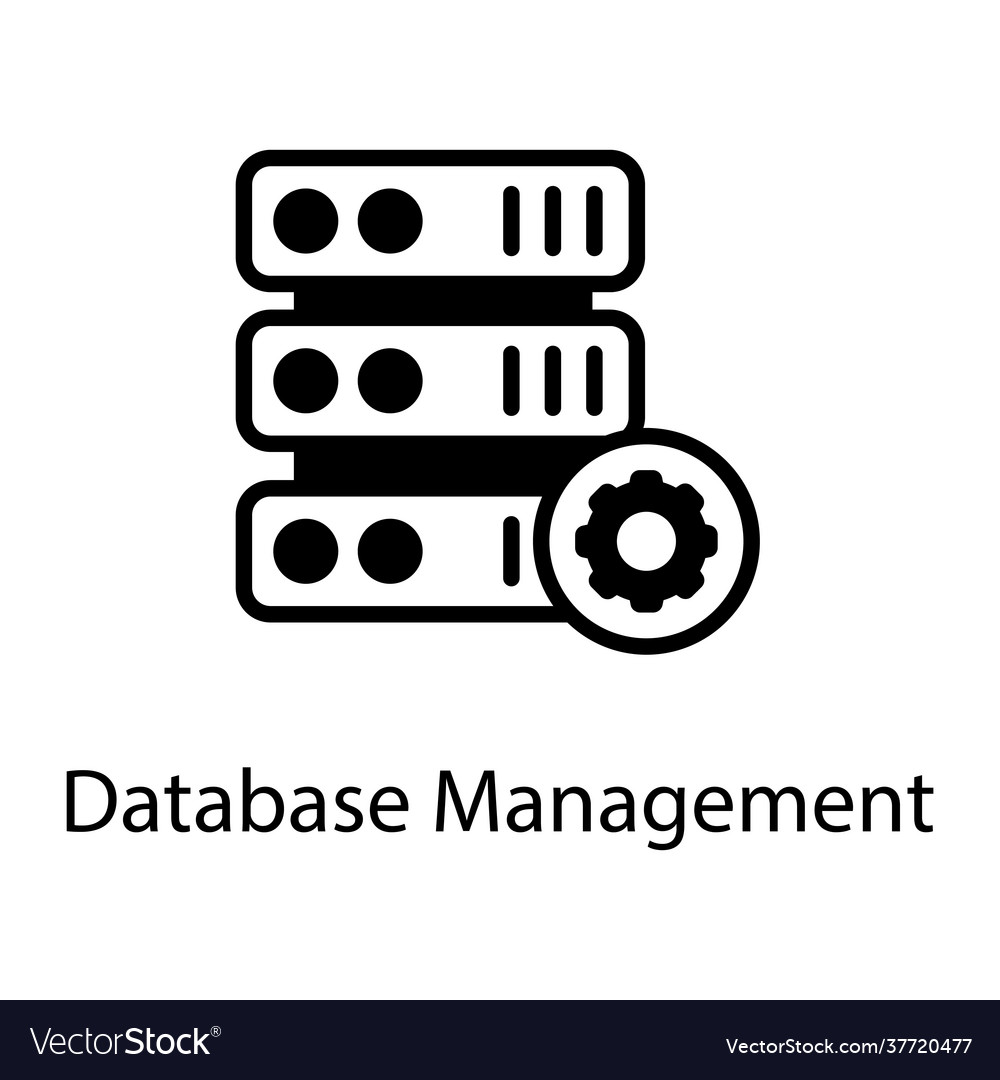 Database management Royalty Free Vector Image - VectorStock