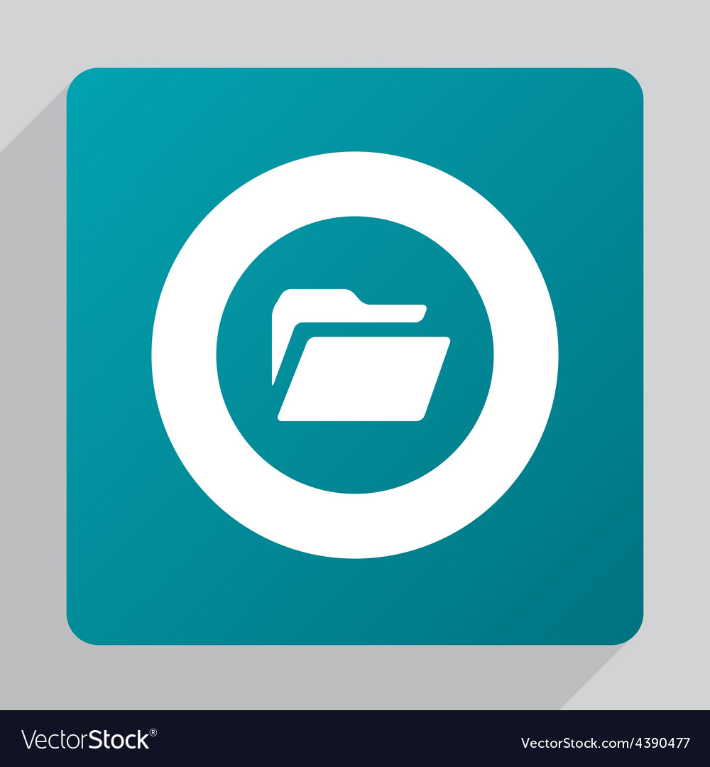 Flat folder icon Royalty Free Vector Image - VectorStock