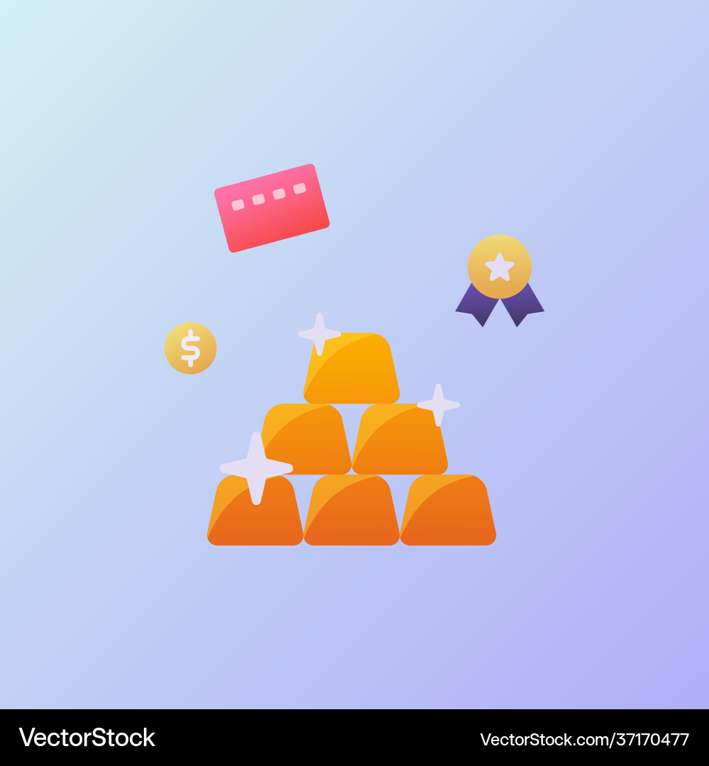 Gold icons set collection with smooth style Vector Image