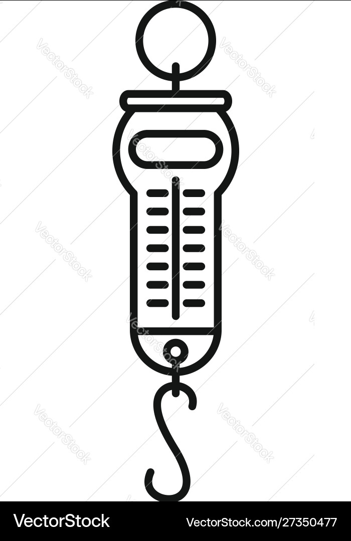 Hand mechanical scales icon outline style Vector Image