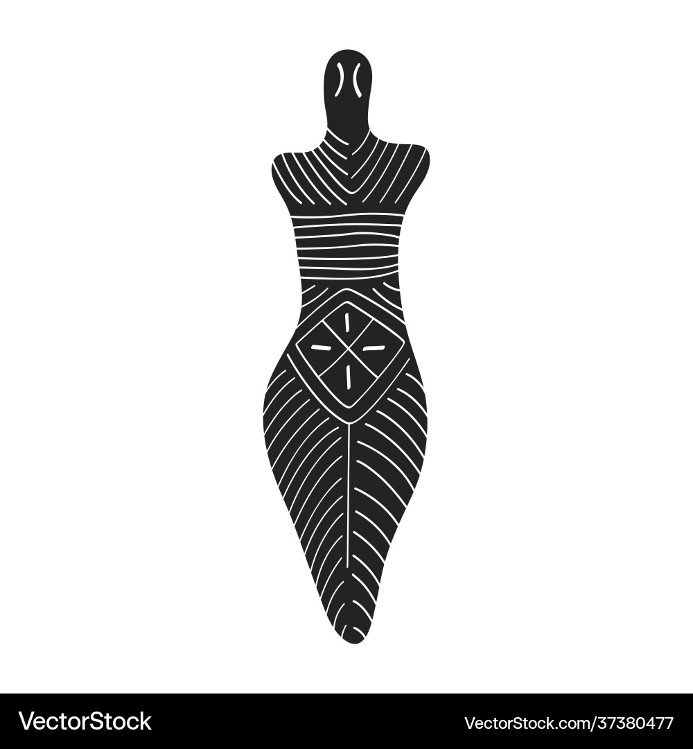 Icon with ritual anthropomorphic symbol Royalty Free Vector