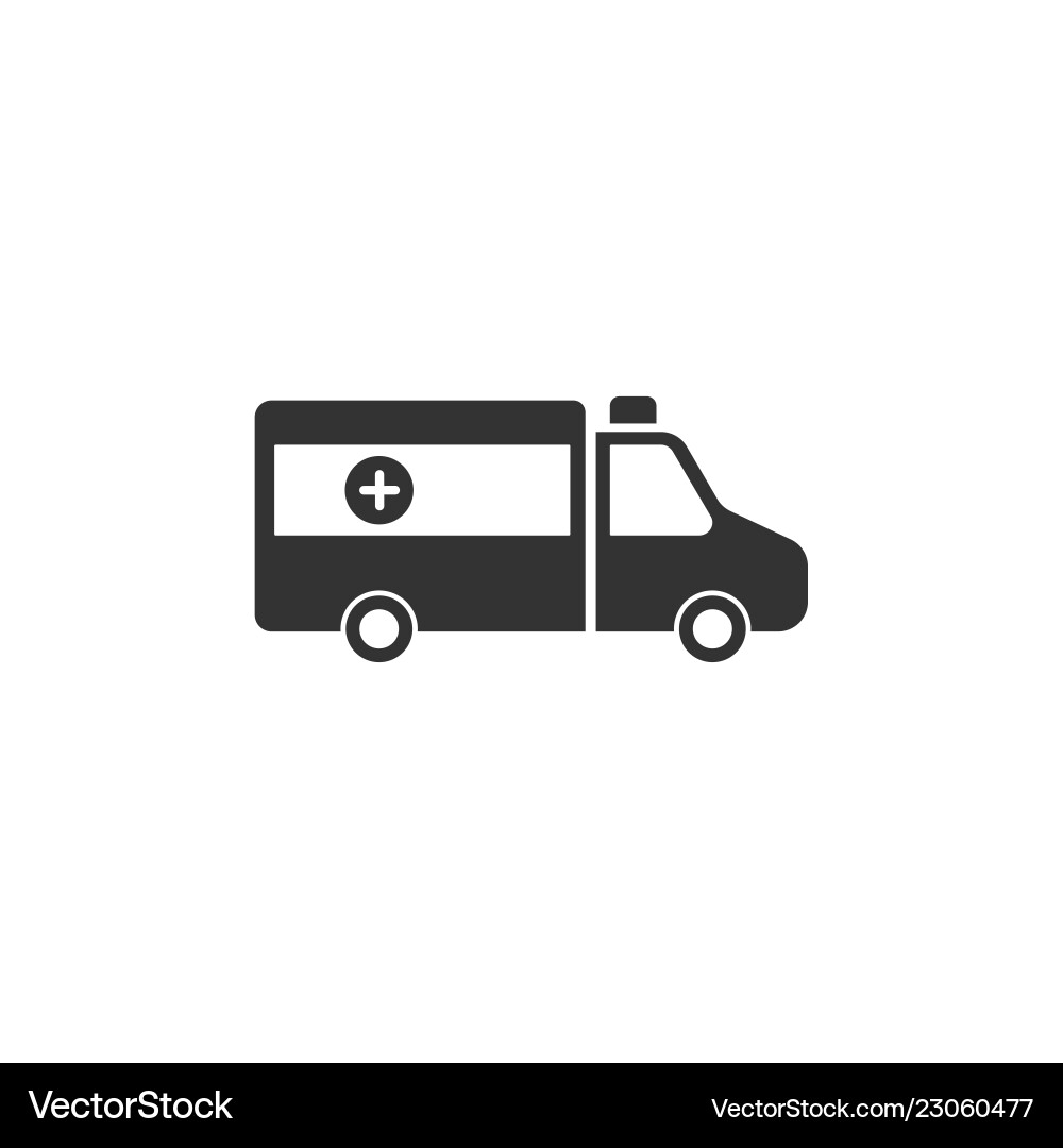 Isolated ambulance icon on a white background Vector Image