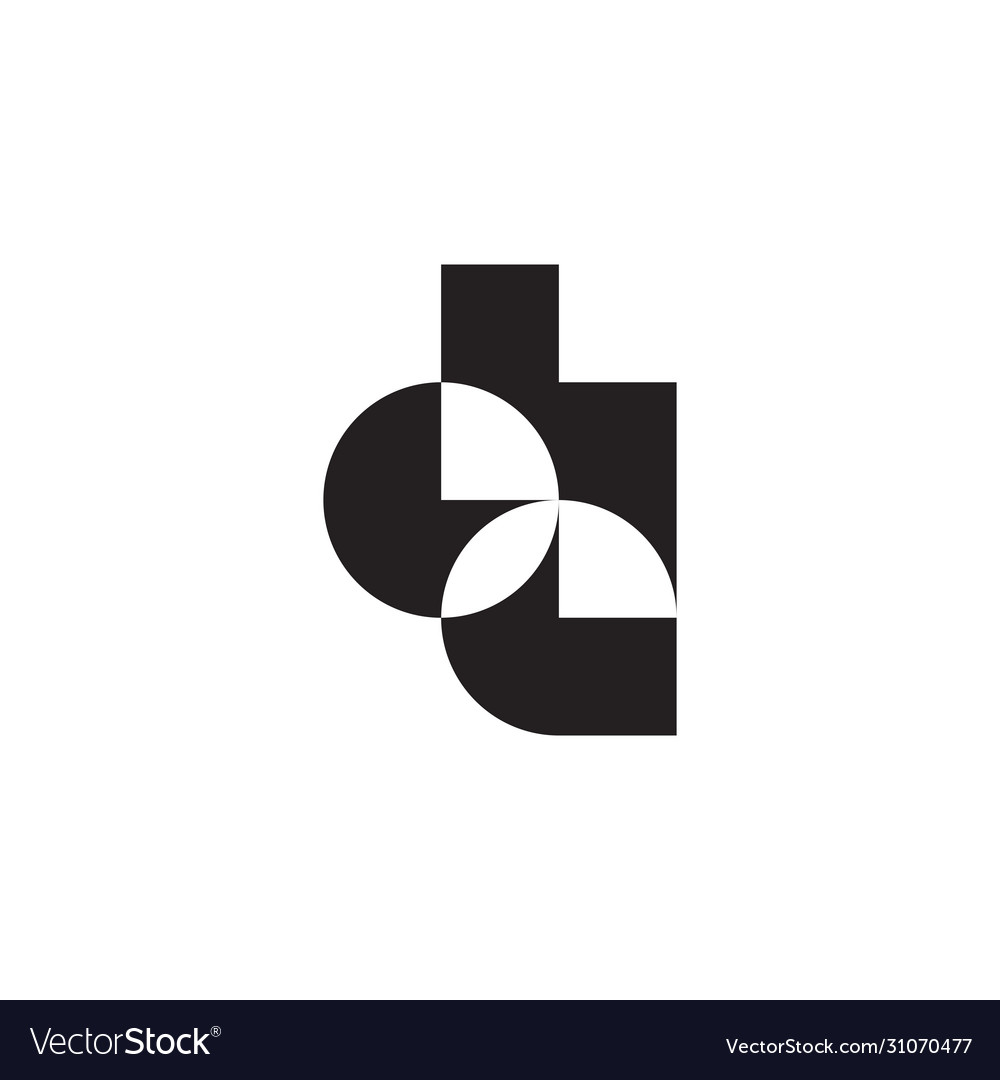 Letter dd abstract geometric logo Royalty Free Vector Image