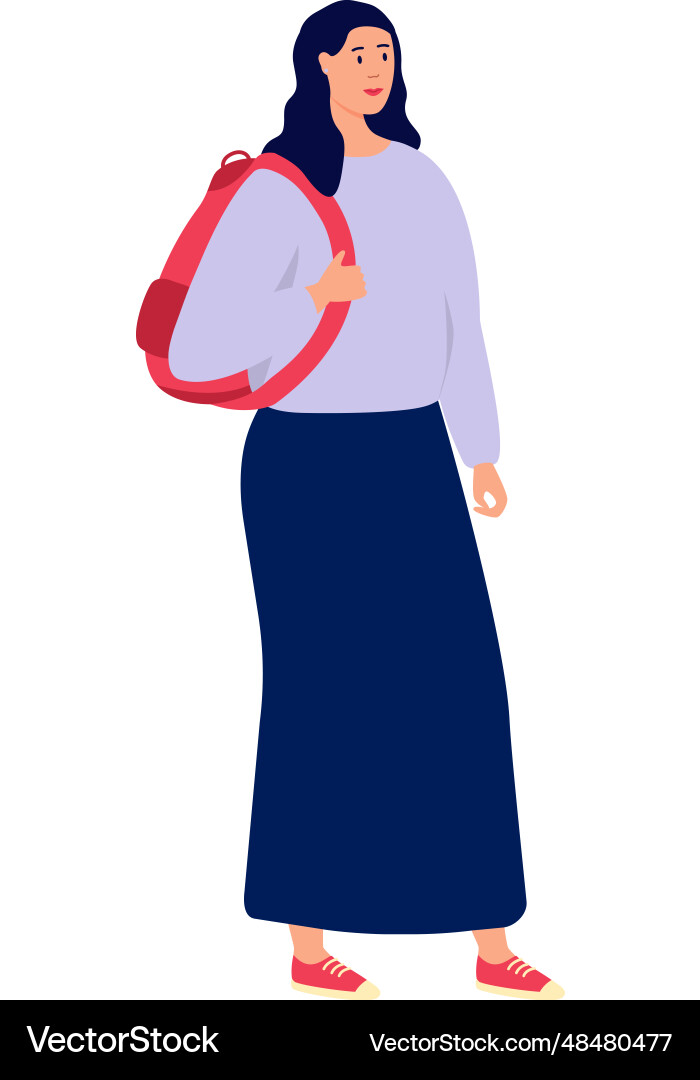 Modern stylish student character fashionable Vector Image