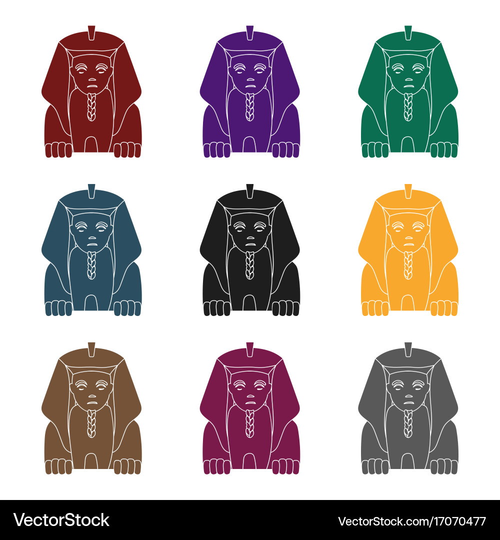 Sphinx icon in black style isolated on white Vector Image