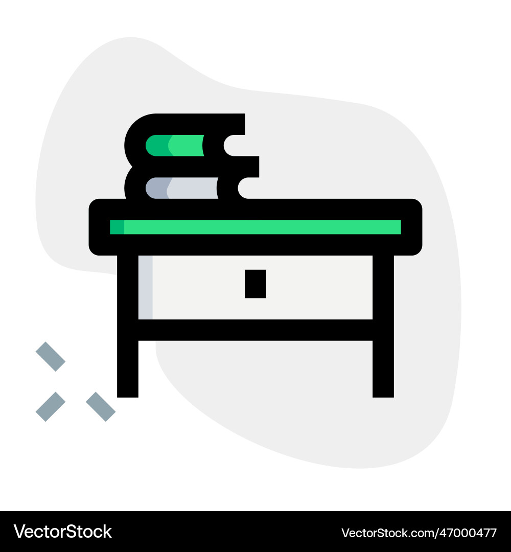 Use of bureau in office for work Royalty Free Vector Image