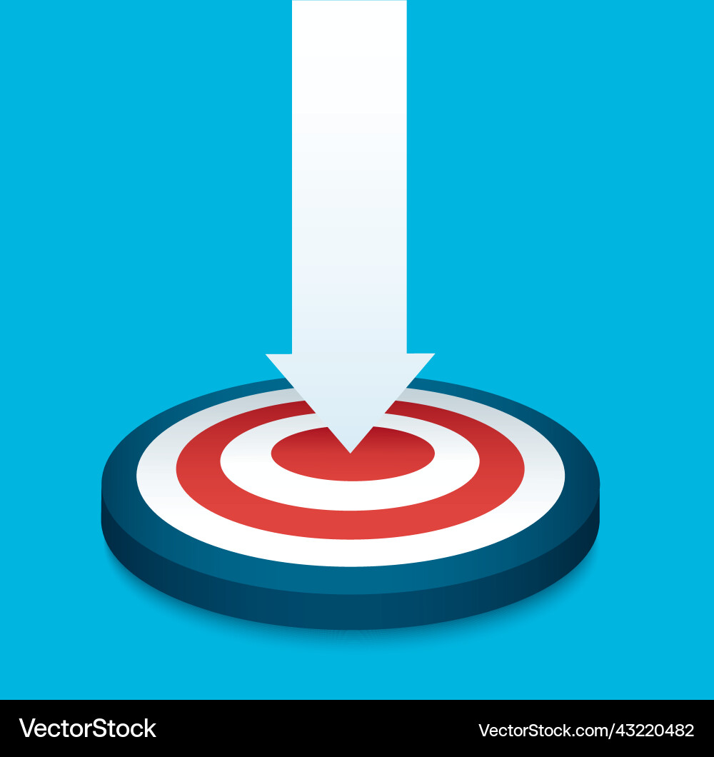 Businessman running to target archery Royalty Free Vector