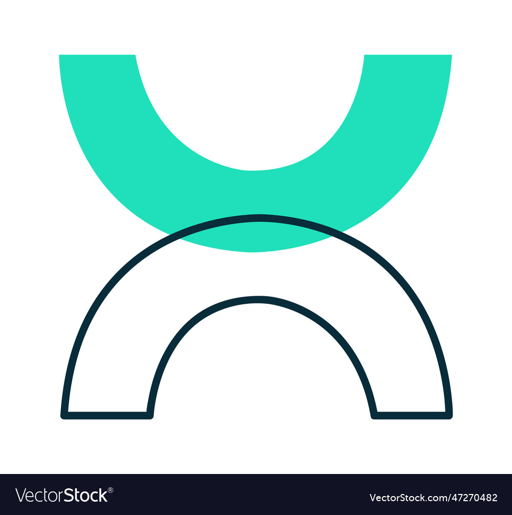 Linear rounded element Royalty Free Vector Image