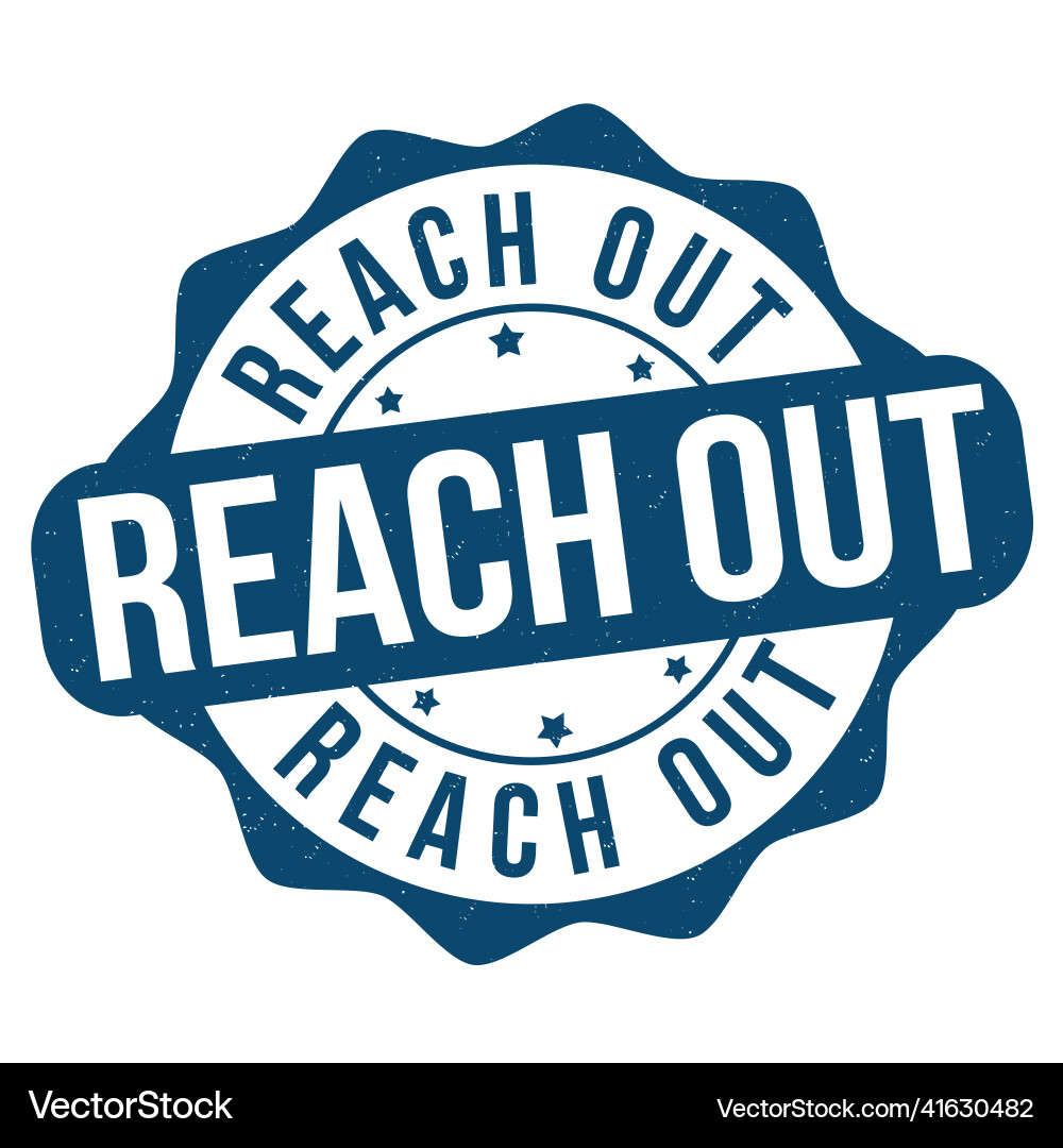 Reach out grunge rubber stamp Royalty Free Vector Image