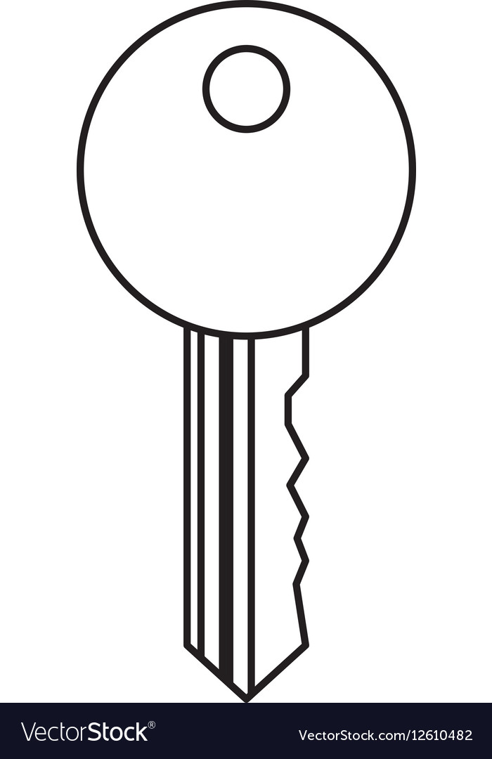 Security key isolated icon Royalty Free Vector Image