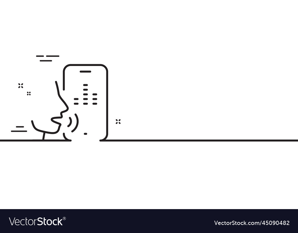 Voicemail line icon record phone voice sign Vector Image