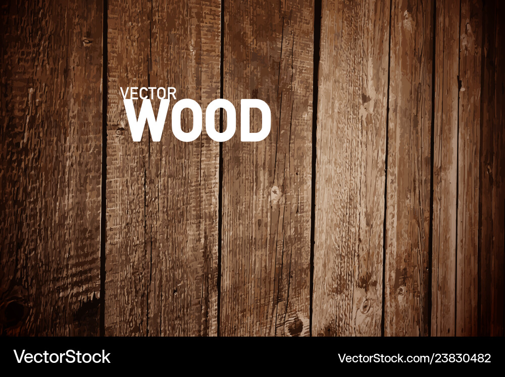 Wooden background dark wood backdrop for creative Vector Image