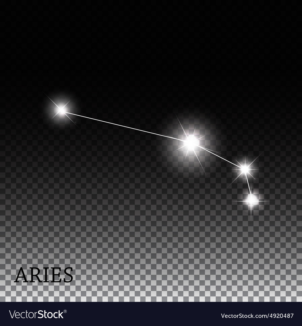 Aries zodiac sign beautiful bright stars Vector Image Aries zodiac sign beautiful bright stars Vector Image
